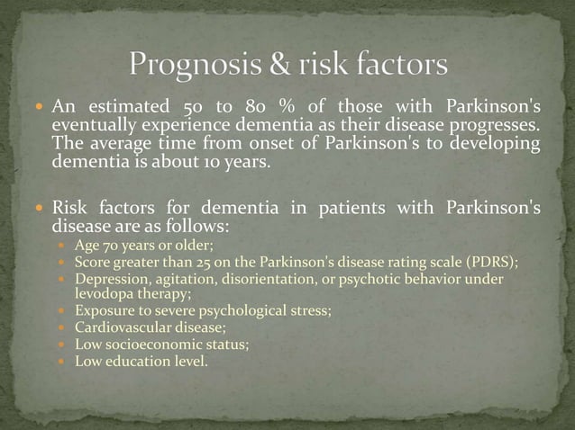 Parkinson’s disease dementia - A case report | PPTX
