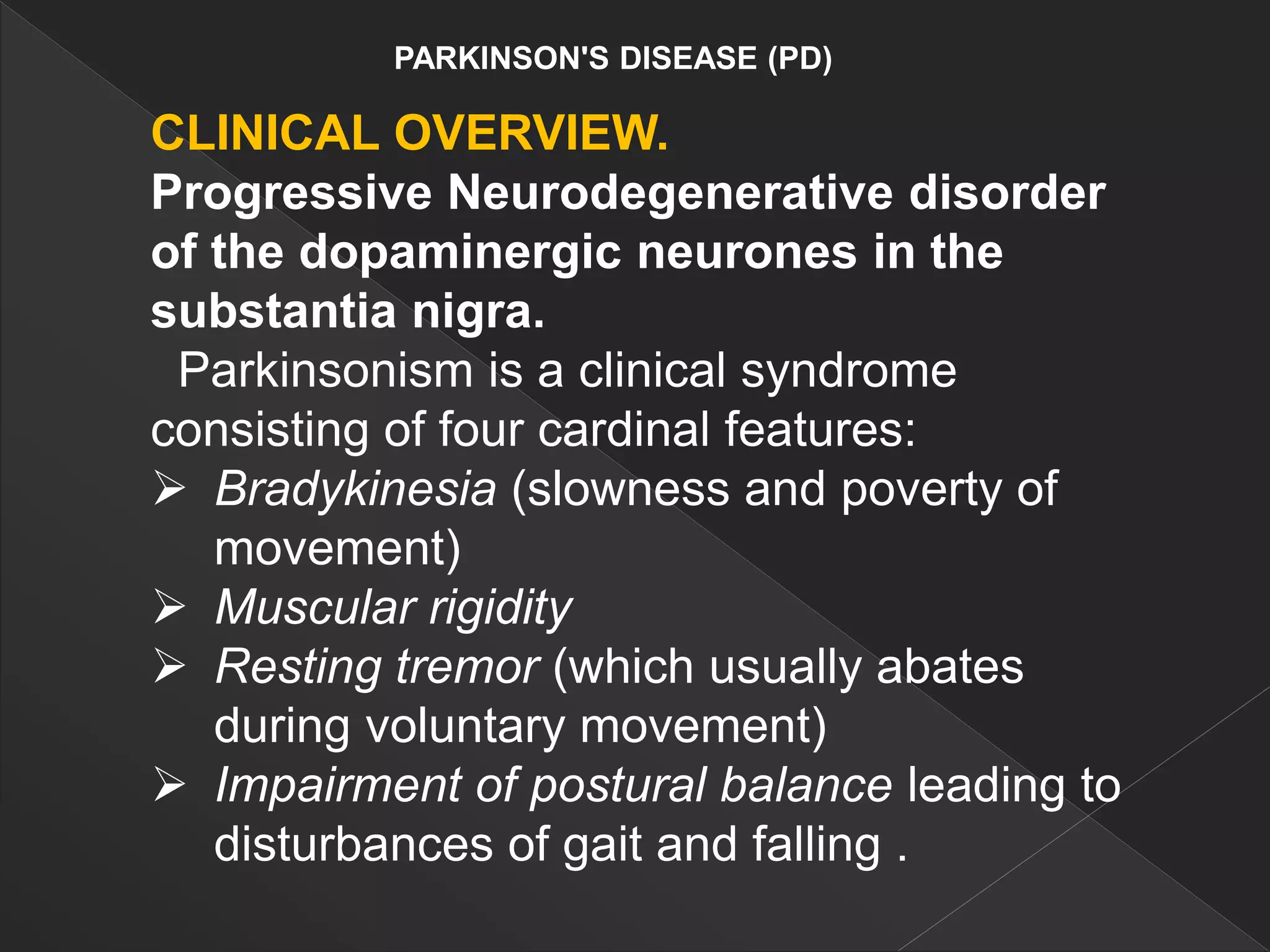 Parkinsons disease o.j | PPTX | Brain and Nervous System Disorders ...