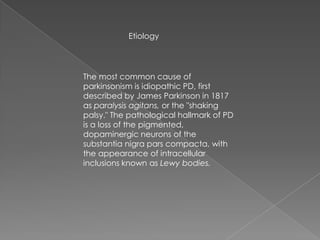 Parkinson's disease ppt | PPTX