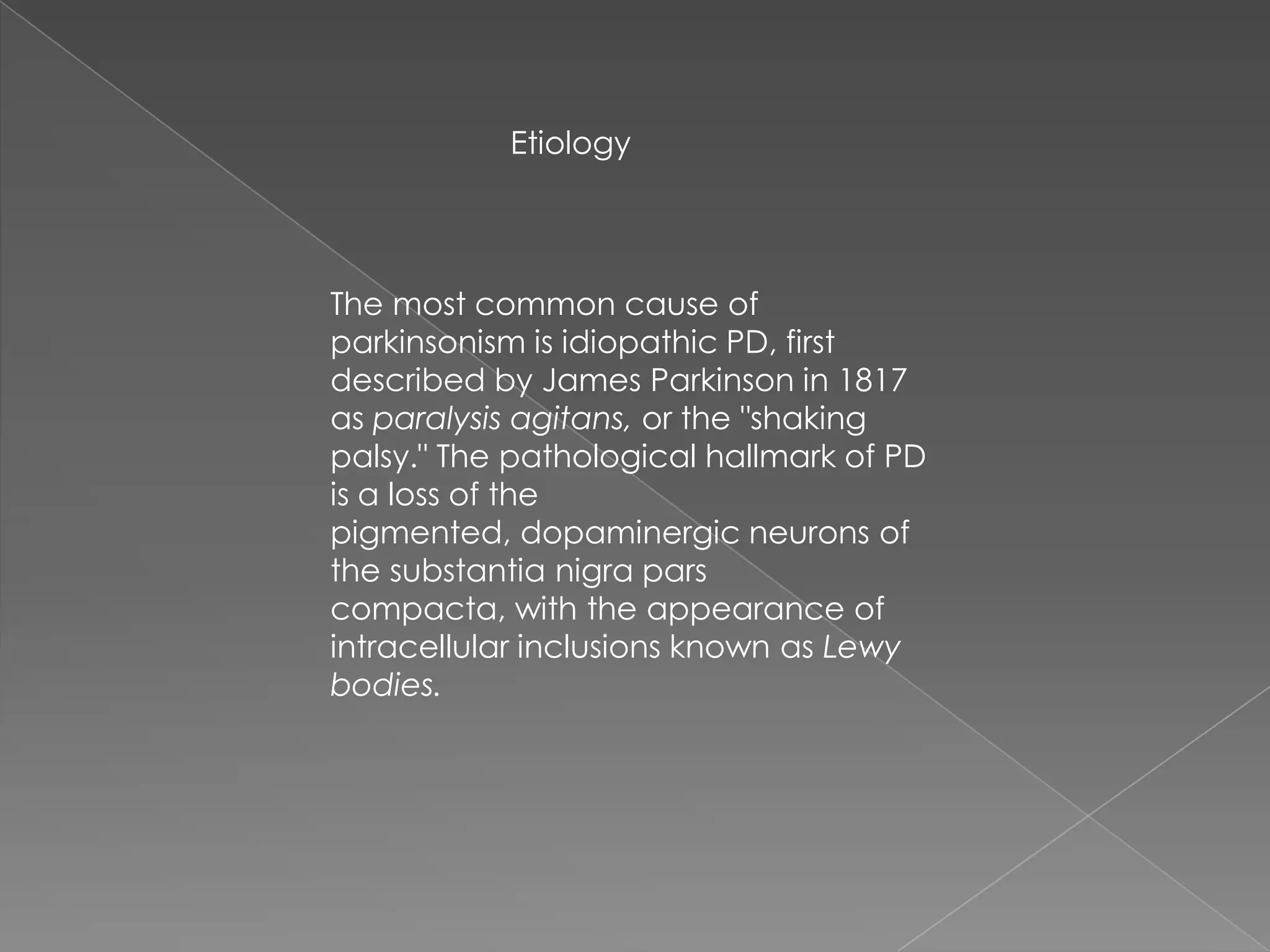 Parkinson's disease ppt | PPTX