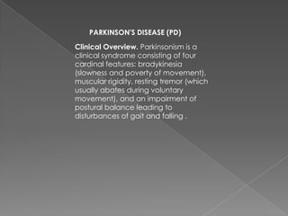 Parkinson's disease ppt | PPTX