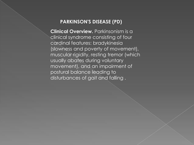 Parkinson's disease ppt | PPTX