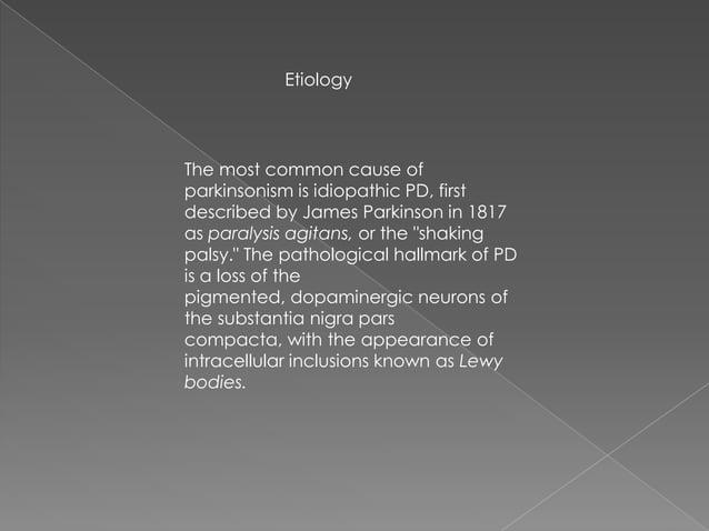 Parkinson's disease ppt | PPTX