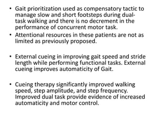 Parkinsons dual task training ppt | PPTX