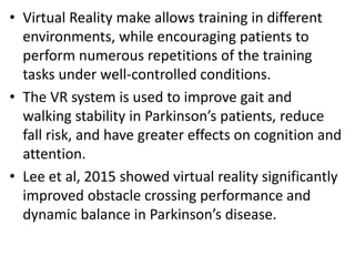 Parkinsons dual task training ppt | PPT
