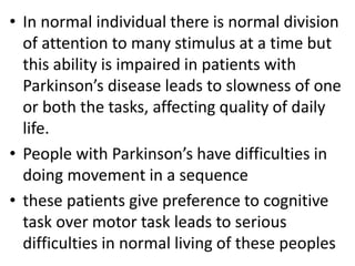Parkinsons dual task training ppt | PPT