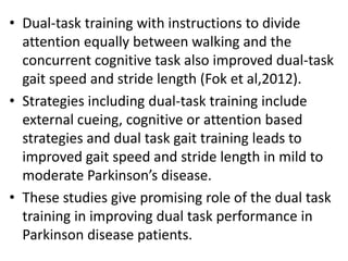 Parkinsons dual task training ppt | PPT