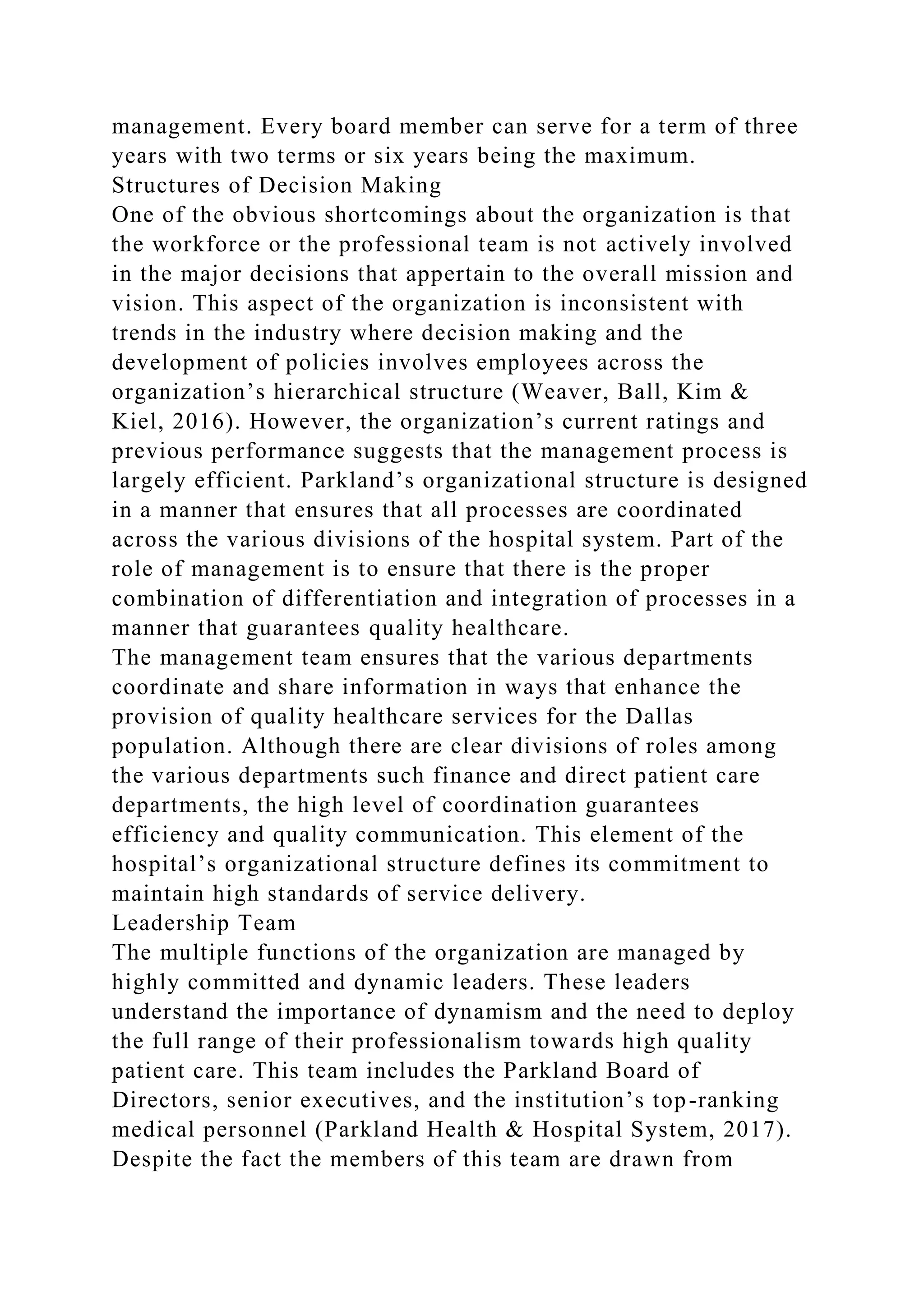 Parkland Health & Hospital System Balanced Score Card Briefing.docx