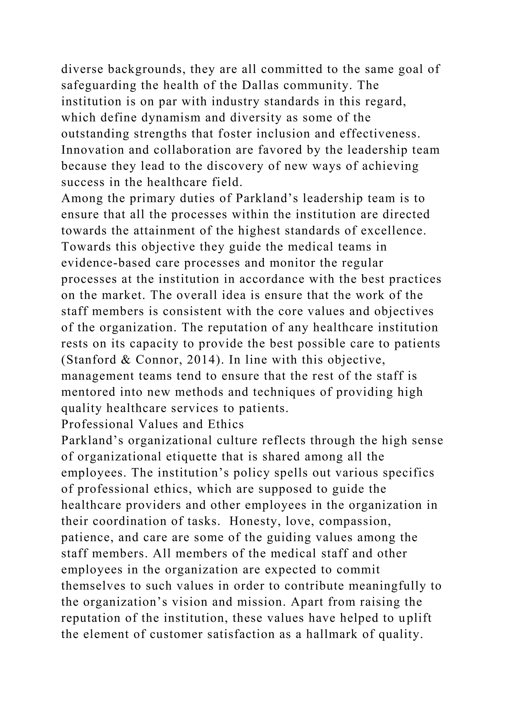 Parkland Health & Hospital System Balanced Score Card Briefing.docx