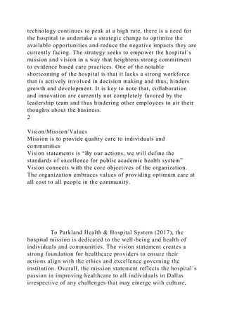Parkland Health & Hospital System Balanced Score Card Briefing.docx