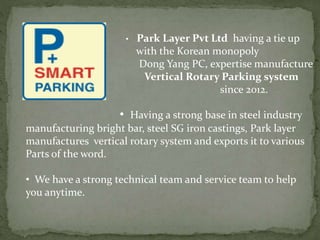 Vertical Rotary Parking System by Park Layer Pvt Ltd, Coimbatore | PPTX