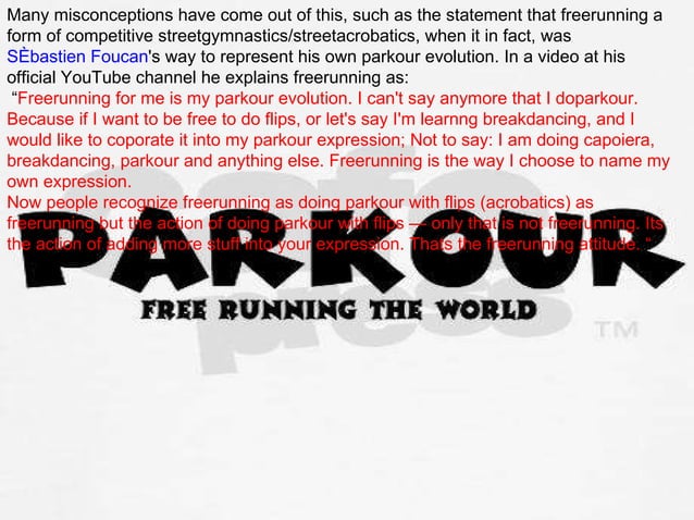 Parkour | PPT | Track and Field | Sports