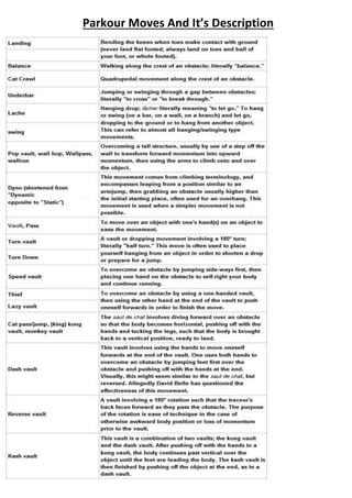 Parkour | PDF