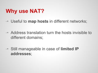 NAT and firewall presentation - how setup a nice firewall | PDF