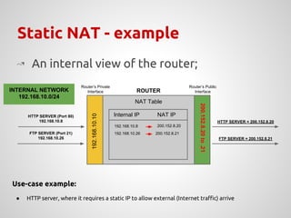 NAT and firewall presentation - how setup a nice firewall | PDF