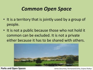 Parks and open spaces | PPTX