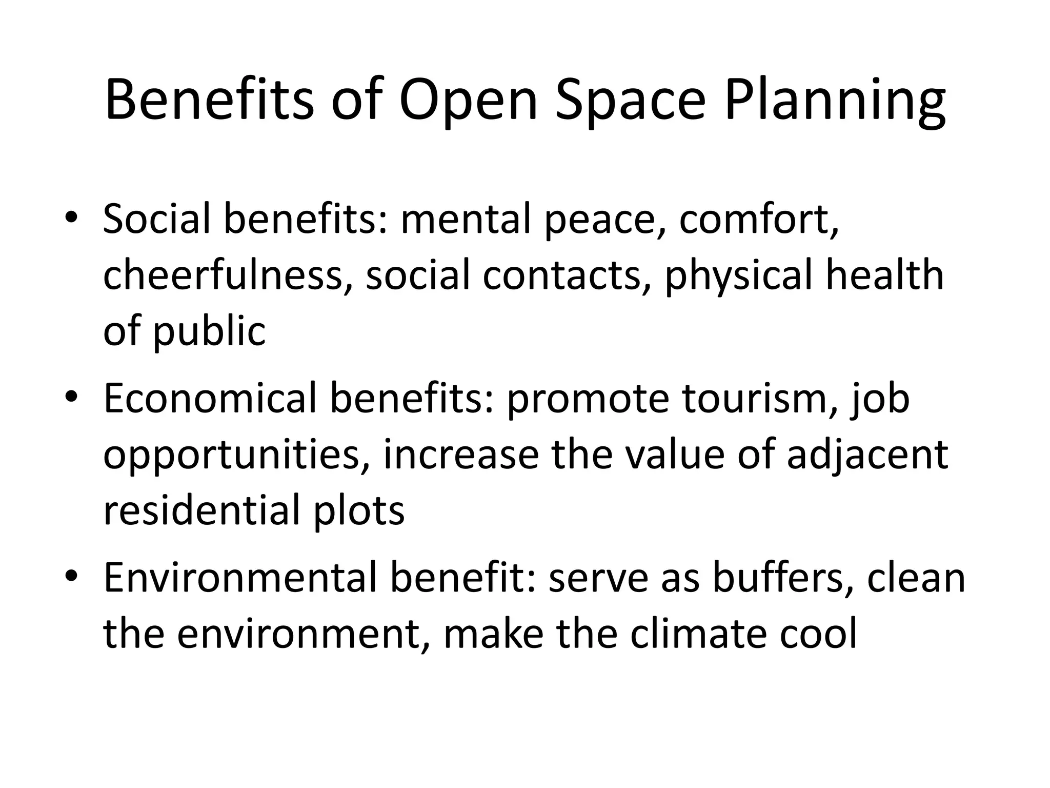 Planning Open spaces | PDF