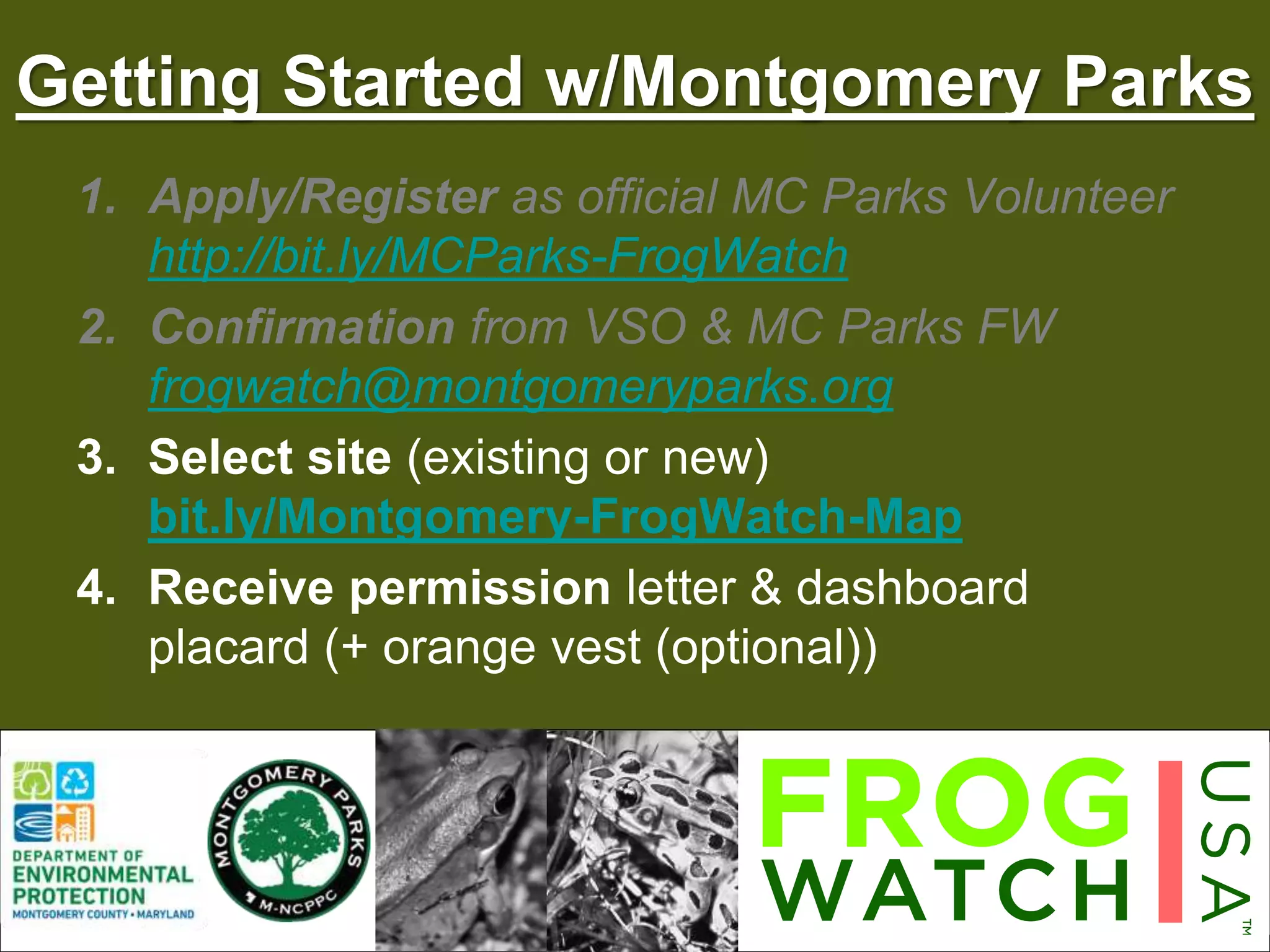 Parks breakout room from FrogWatch 102 training | PPT