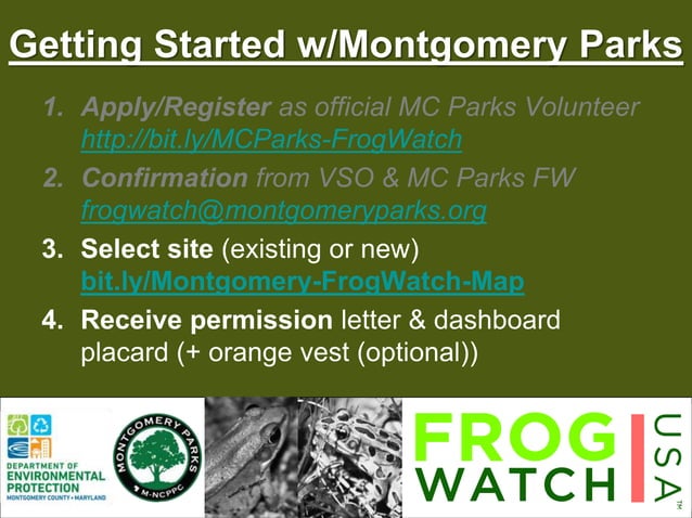 Parks breakout room from FrogWatch 102 training | PPT