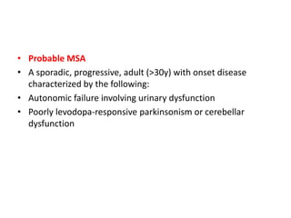 Parkinsonism syndromes with differential diagnosis | PPTX