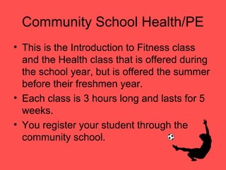 Parkview high school health and physical education course | PPT