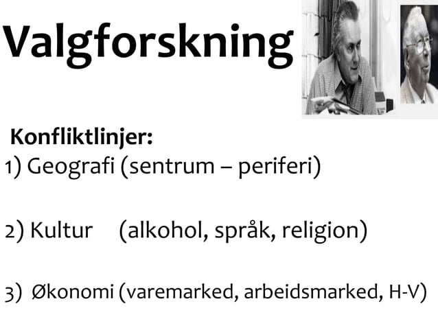 Konfliktlinjer, parlamentarisme og regjeringsdannelser | PPT