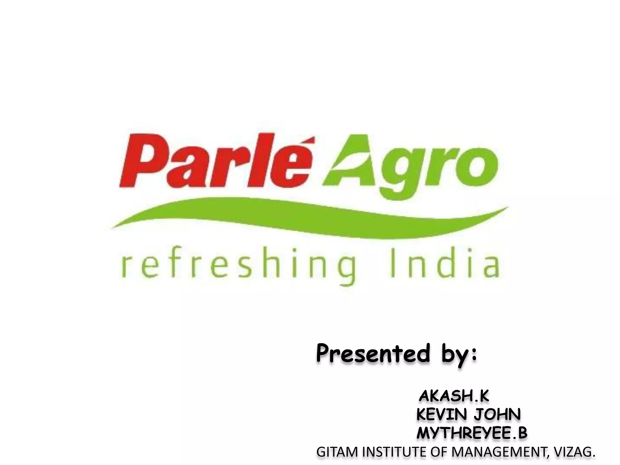 A case study on Parle Agro | PPTX