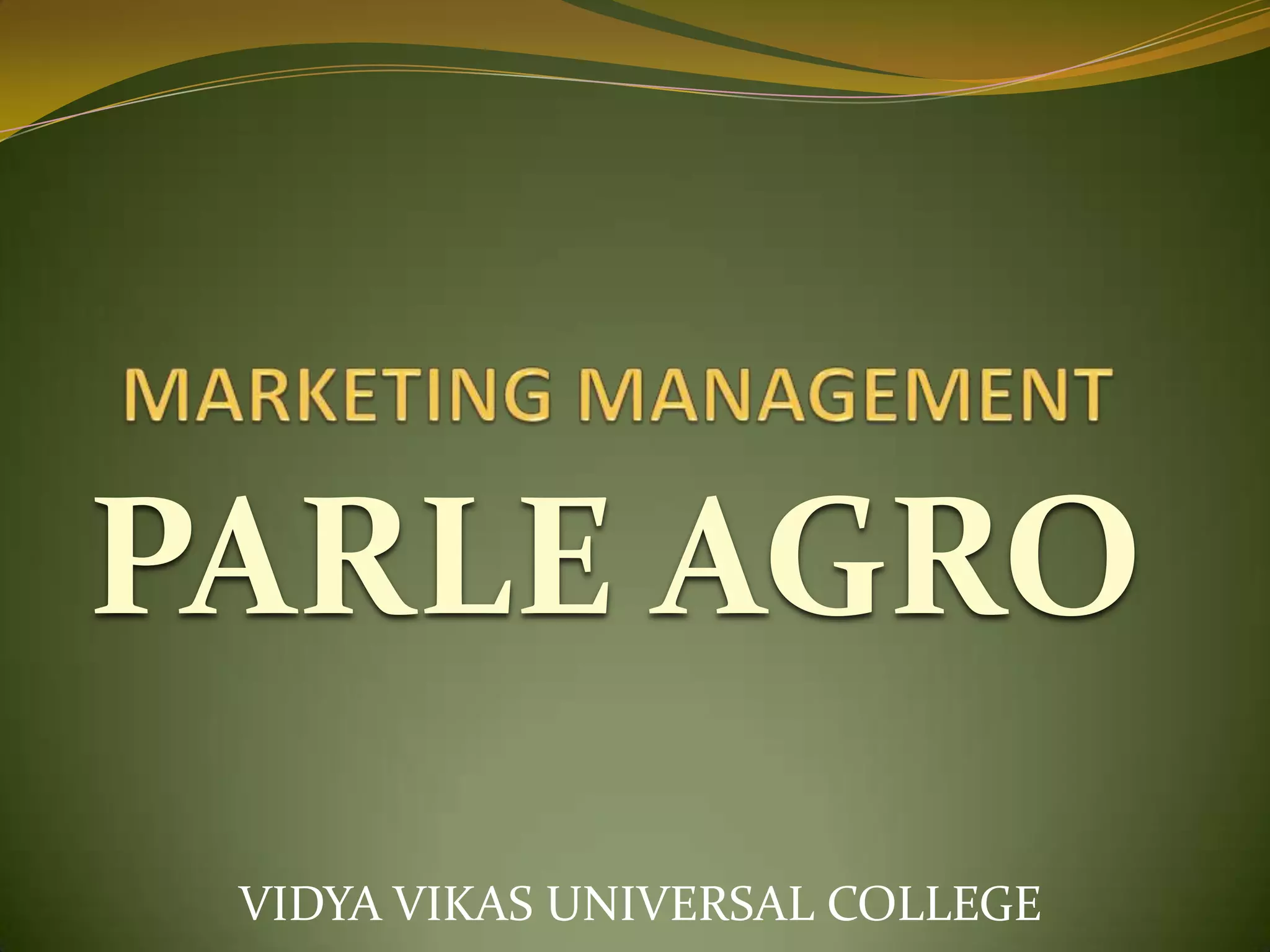 Parle agro | PPTX