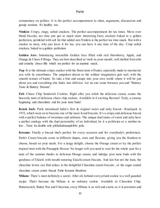 Parle company history of product | DOCX