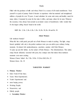 Parle company history of product | DOCX