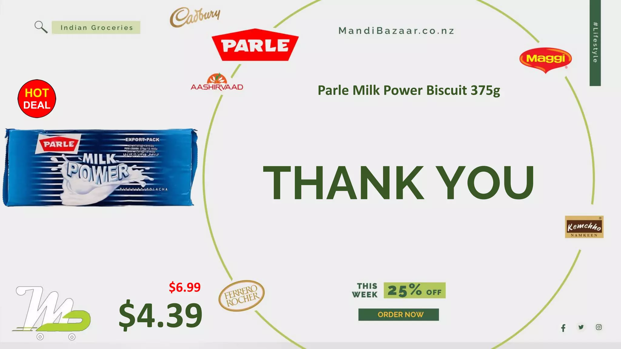 Parle Milk Power Biscuit 375g - Indian Groceries in New Zealand