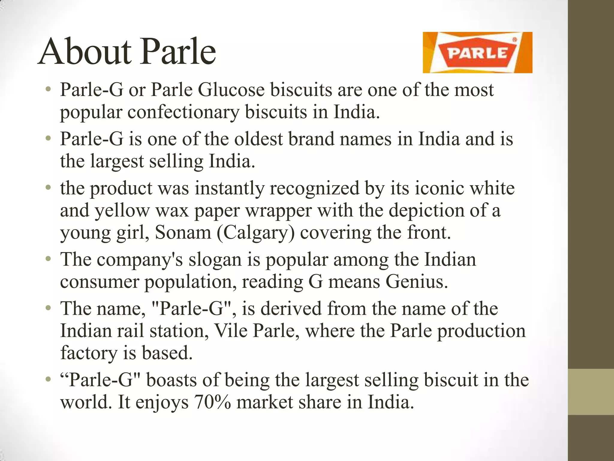 Parle product mix | PPTX