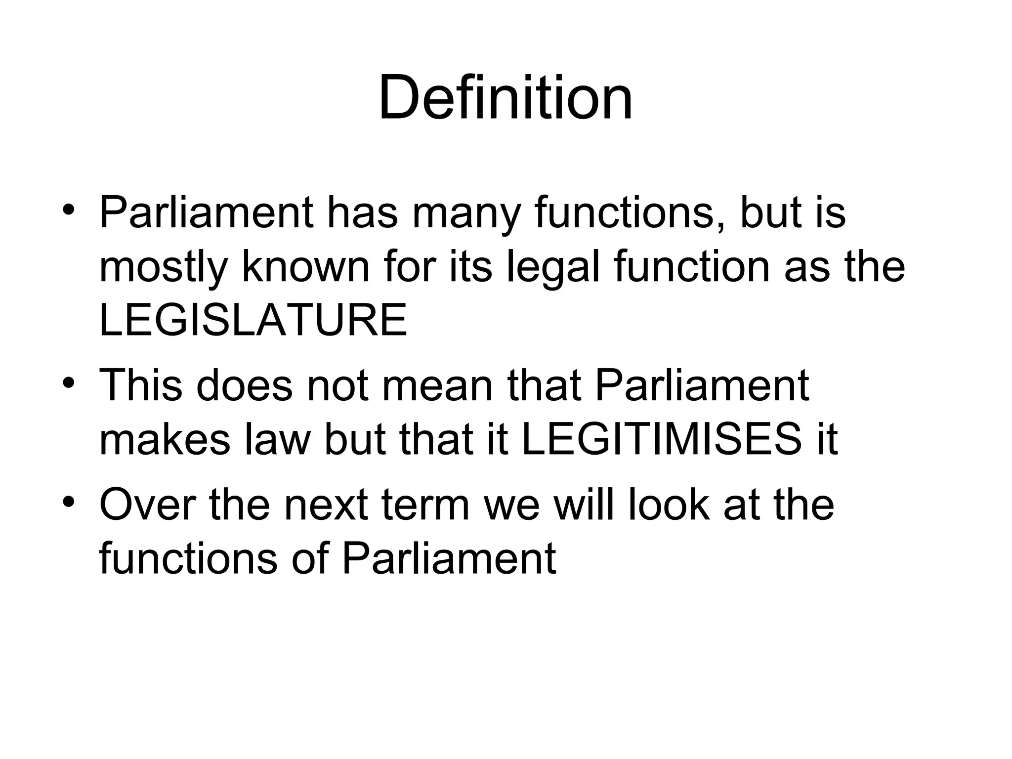 Parliament | PPT