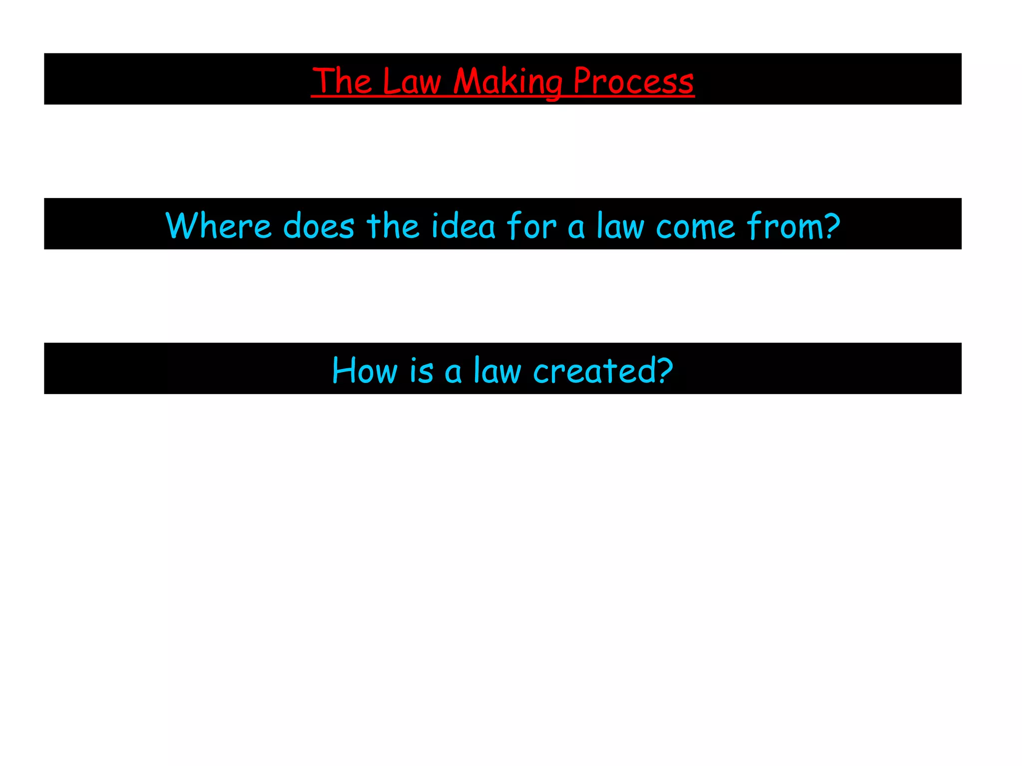 Parliament and law making | PPT
