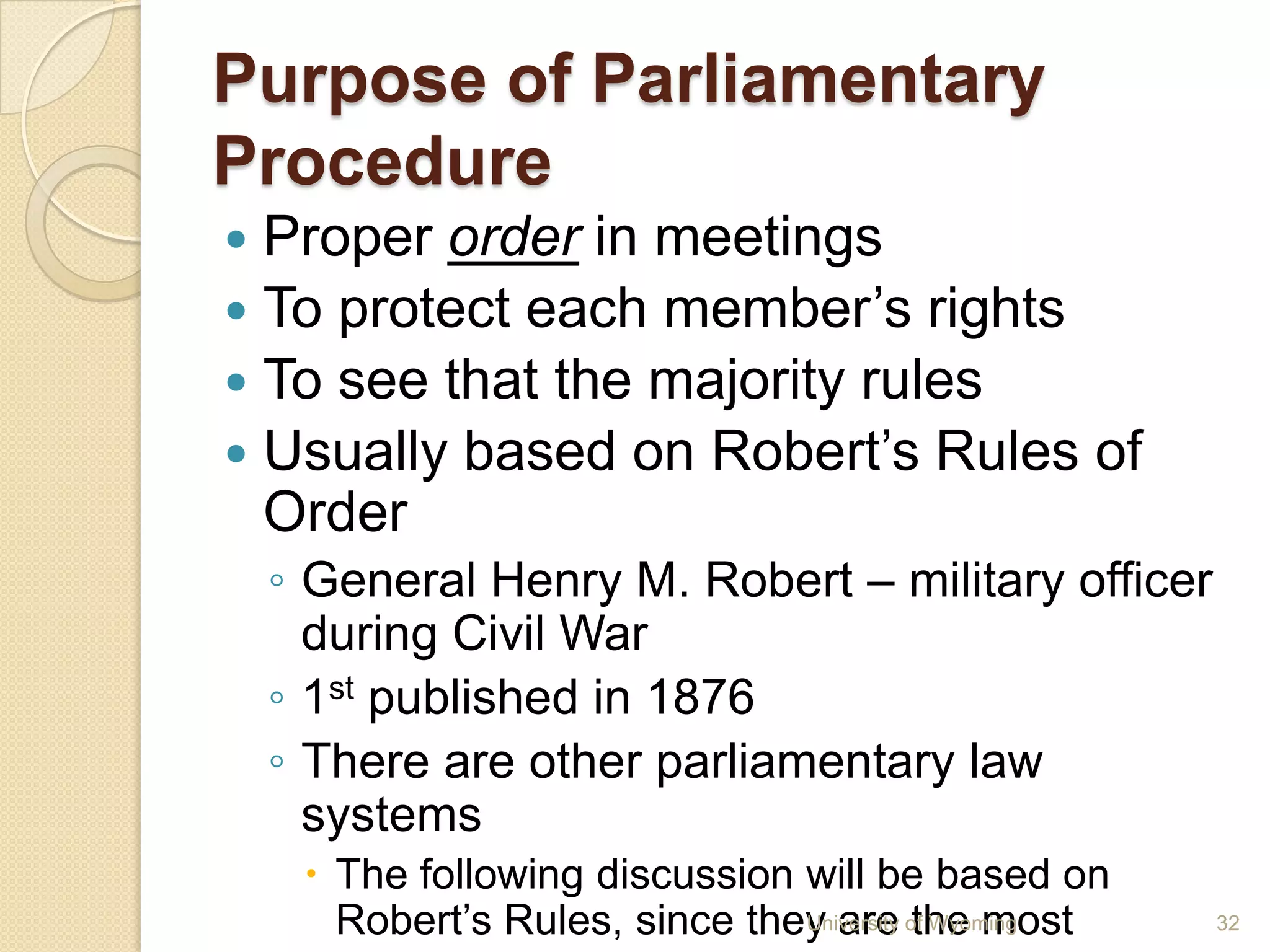 Parliamentary Procedure | PPTX