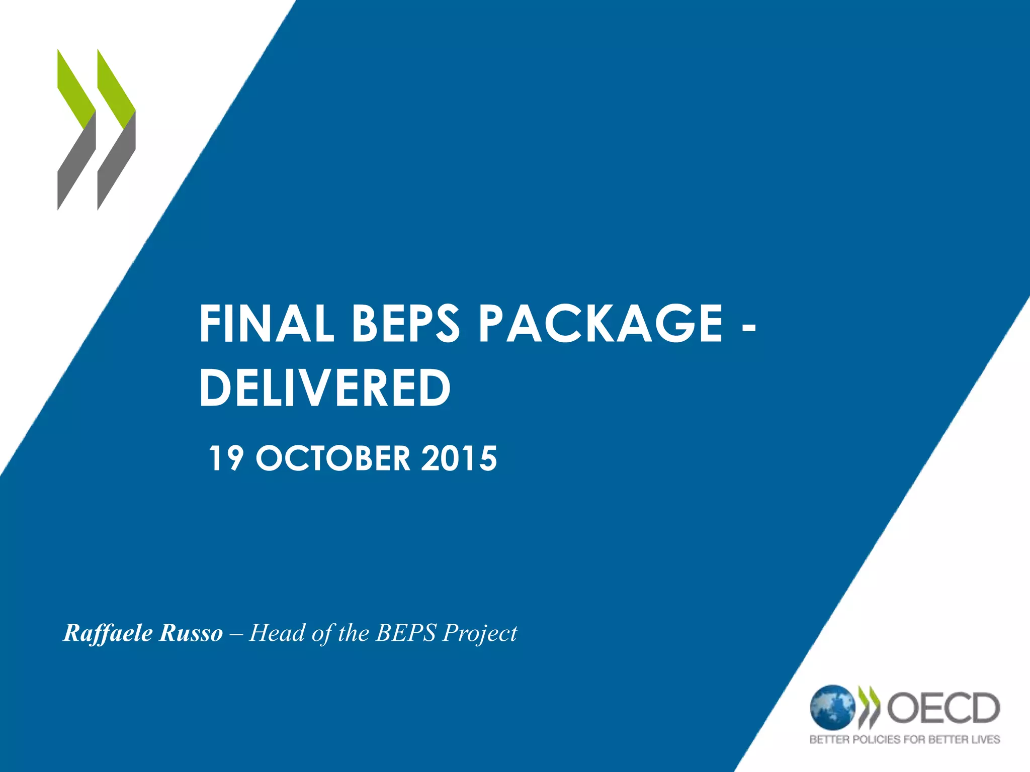 Overview of the OECD/G20 BEPS Project | PPTX