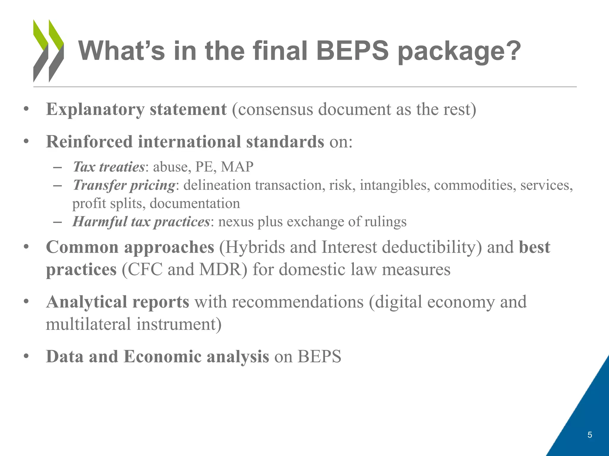 Overview of the OECD/G20 BEPS Project | PPTX