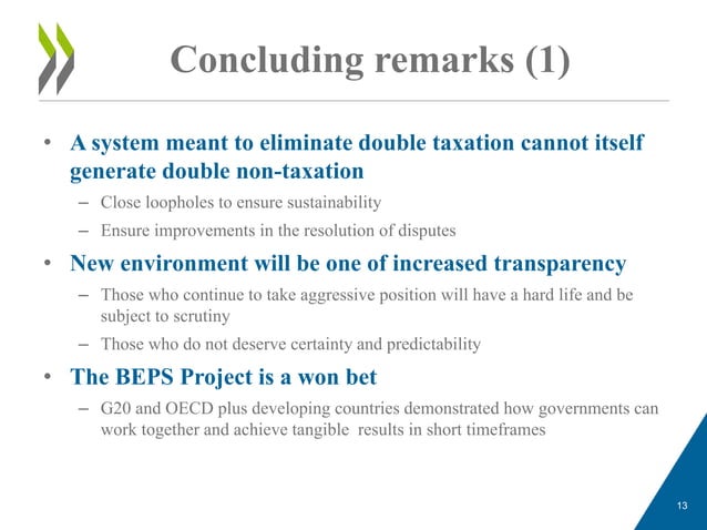 Overview of the OECD/G20 BEPS Project | PPTX