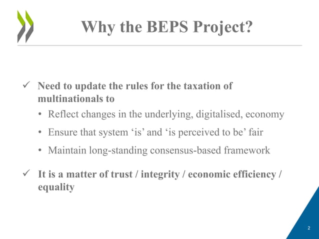 Overview of the OECD/G20 BEPS Project | PPTX