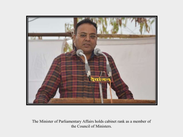 Parliamentary affairs minister | PPT