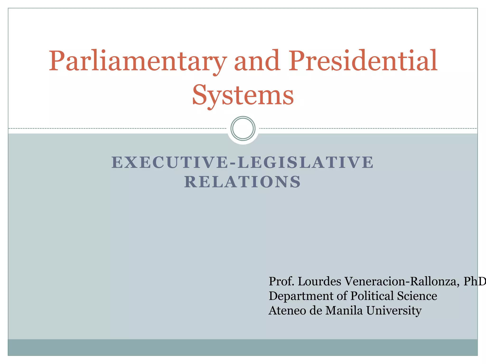 Parliamentary And Presidentials Systems | PDF