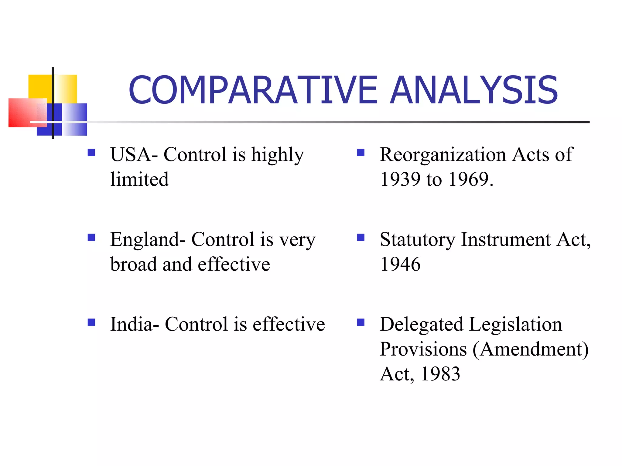 Parliamentary control of Delegated Legislation | PPT