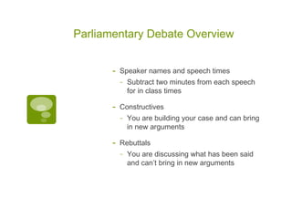 Parliamentary Debate Overview | PPT