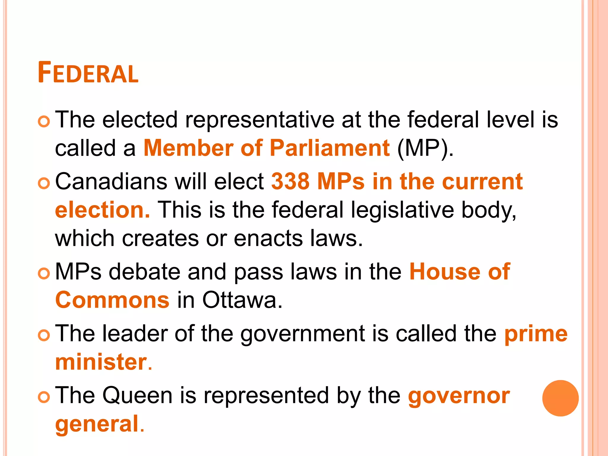 Parliamentary Government of Canada | PPTX