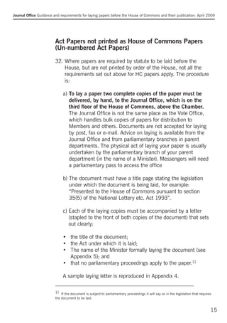 Parliamentary information office laying-papers | PDF