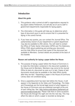Parliamentary information office laying-papers | PDF