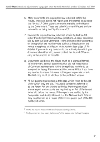 Parliamentary information office laying-papers | PDF