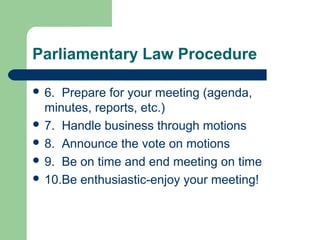 Parliamentary law | PPT