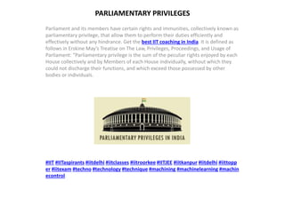PARLIAMENTARY PRIVILEGES.pptx