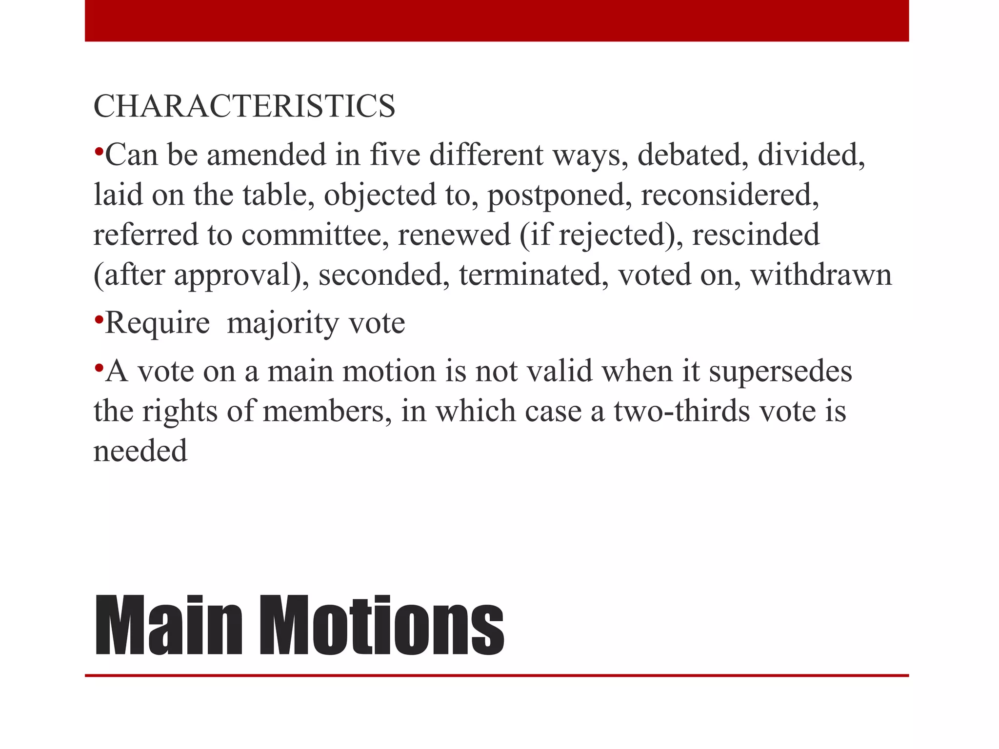 Parliamentary procedure | PPT